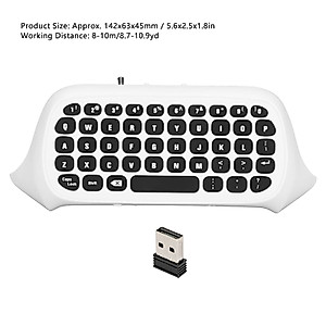 Pomya Game Controller Keyboard, for Xbox Series X Series S One One S Console, 2.4Ghz Gaming Chat Board, with 3.5mm Audio and Headset Jack(White) [Video Game]
