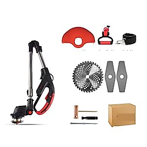 Cordless Lawn Mower 4000W Brushless Cordless Lawn Mower 36000RPM Electric Grass Trimmer Adjustable Garden Tools (Color : Without Battery, Size : H)
