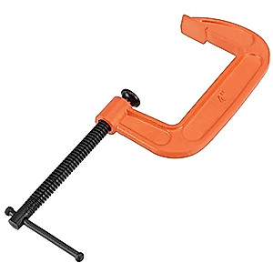 3 Pcs 3 Sizes C Clamp Set, 3" 4" 6" Jaw Opening Small C Clamp Kit, Malleable Iron Mini G Clamp for Woodworking, Orange