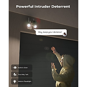 REOLINK Floodlight Camera with 256GB microSD Card Bundle, Duo Floodlight WiFi, 8MP Dual-Lens Camera for Outdoor Security, 5GHz/2.4GHz WiFi, Human/Vehicle/Pet Detection, Local Storage