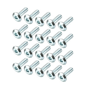 uxcell M6x20mm Furniture Bolts Hex Socket Screws Fastener Zinc Plated 20pcs