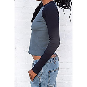 Women Y2K Long Sleeve Top Rhinestone Vintage Graphic Print T-Shirt V Neck Crop Top Tee 90S Fairy Grunge Streetwear