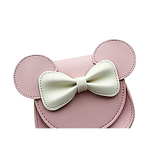 Bolley Joss Crossbody Purse Bowknot Shoulder Bag Handbag Little Girl's Cute Purse with Cartoon Mouse Ears