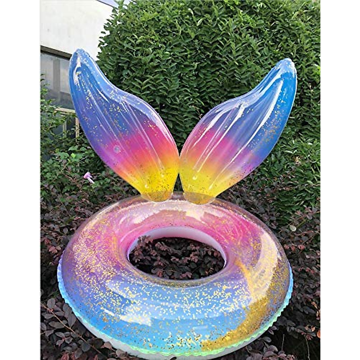 Inflatable Mermaid Pool Float - 2020 Floaties for Adults Pool Float Swimming Ring Pool Float Inner Tube Outdoor Beach Party Play Pool Water Toy for Adults