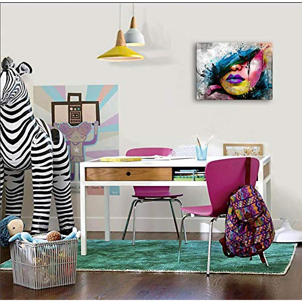 gbagutao Abstract Canvas Art Wall Decor Sexy Girl Lips Pop Art Canvas Prints Modern Canvas Art Wall Paintings for Living Room Bedroom Office Home Decoration