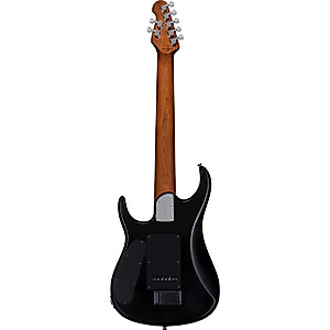 Sterling by Music Man 7 String Solid-Body Electric Guitar, Right, Trans Black Satin (JP157FM-TBKS)
