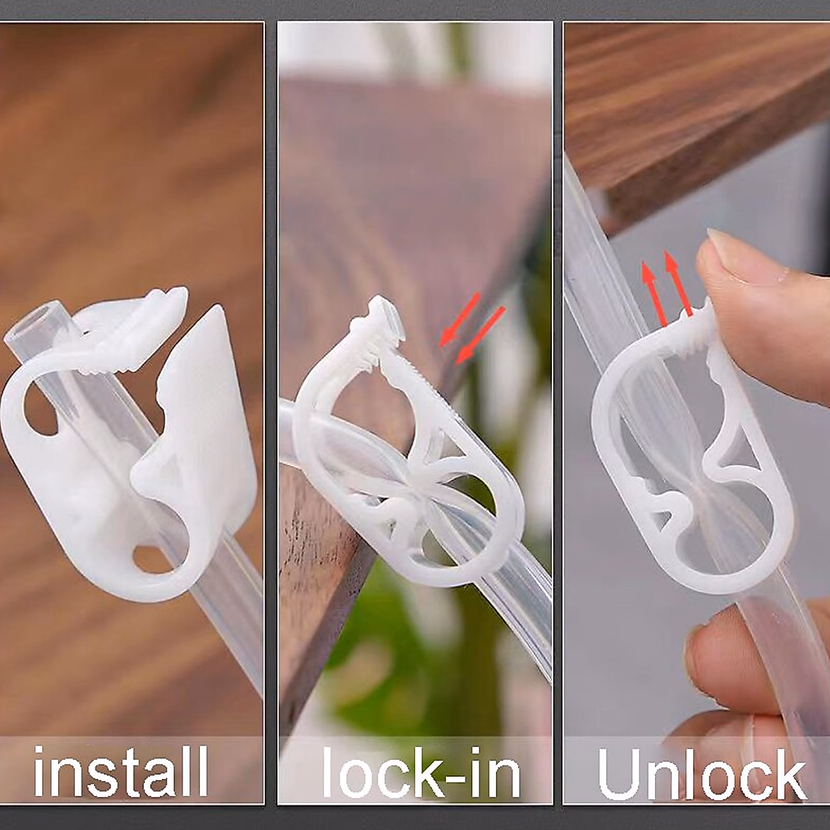 Plastic Tubing Clamps, Adjustable Tube Clamp Shut Off Hose Clamp for 1/4" - 1/2" Tube O.D.Water Flow Control Hose Clip Laboratory Pinch Valve, Control Wine Beer Bottle Infusion Bottle - White (6 Pcs)