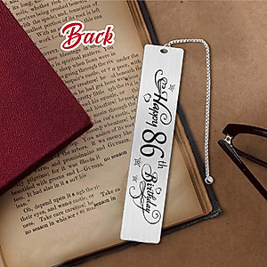 Jzxwan Happy 86th Birthday Gifts for Women Men, 86 Year Old Birthday Bookmark, Female 86 Yr Old Bday Card Gift Ideas, 1938 Birthday Book Mark for Woman Man, 86th Birthday Decorations, 86 th Bd Present