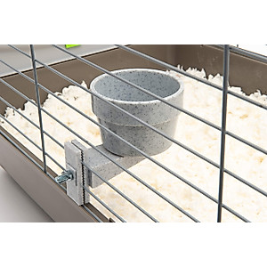 Lixit Quick Lock Cage Bowls for Small Animals and Birds. (10oz, Granite)