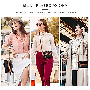 ACNFS Crossbody Bag Shoulder bags for Women, Small Handbag Leather Wristlet Clutch Cellphone Wallet with 2 Detachable Straps