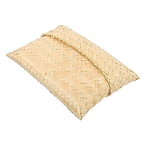 Hemoton 5pcs Bamboo Pillow Gift Box Pallet Racking Tablescape Decor Thai Sticky Rice Pillow Box Woven Sundries Basket Small Bamboo Woven Box Desktop Organizer Woven Baskets for Storage