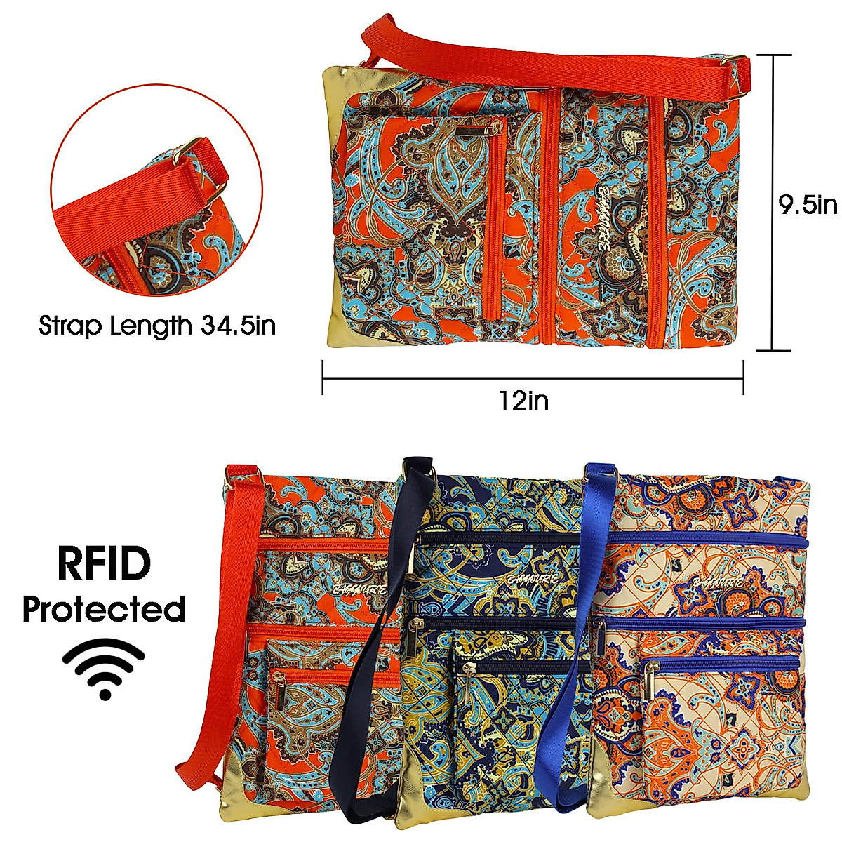 Baggourie Cross Body Bag (Tomato Red)