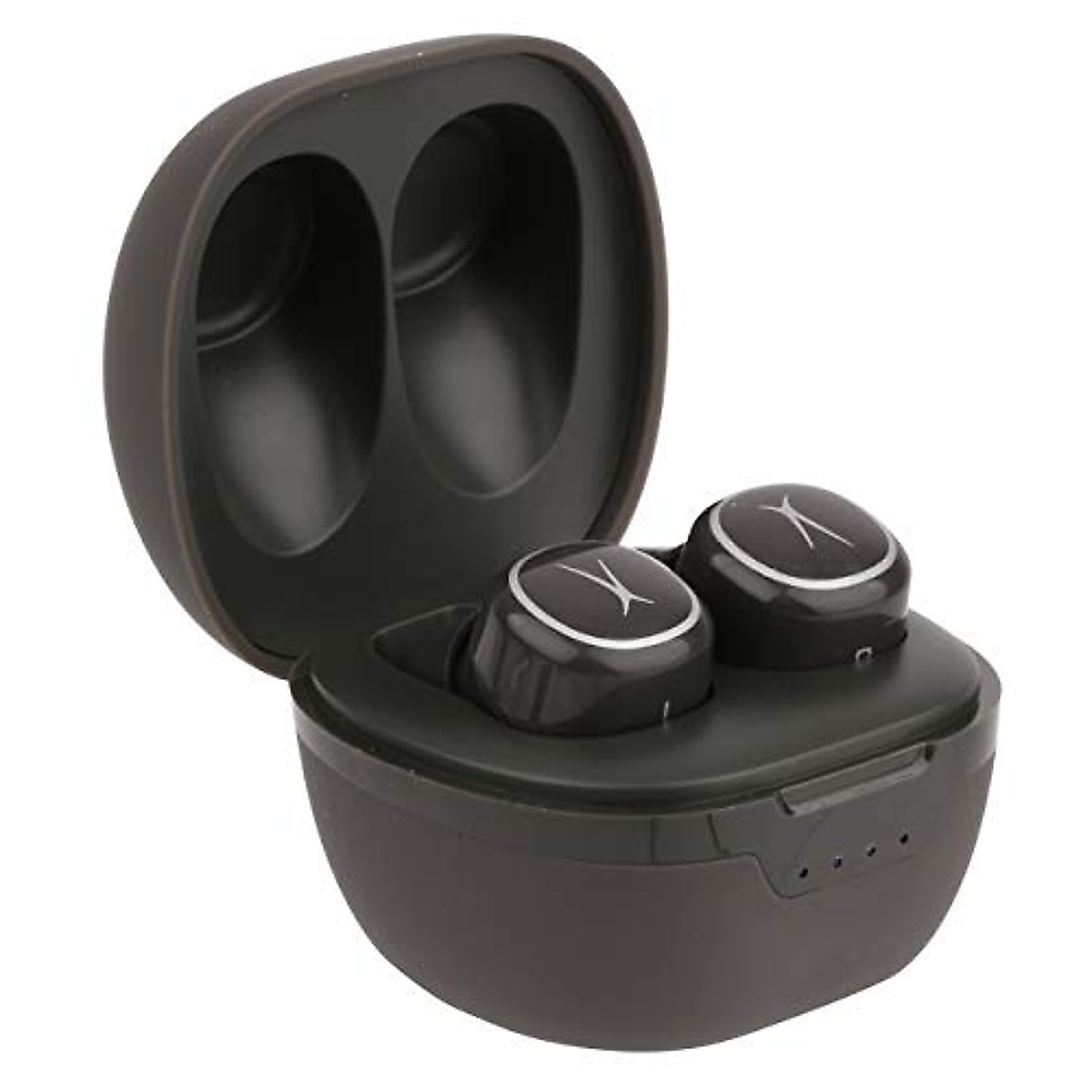 Altec Lansing NanoPods - Truly Wireless Earbuds with Charging Case, TWS Waterproof Bluetooth Earbuds with Touch Controls for Travel, Sports, Running, Working (Charcoal Grey)