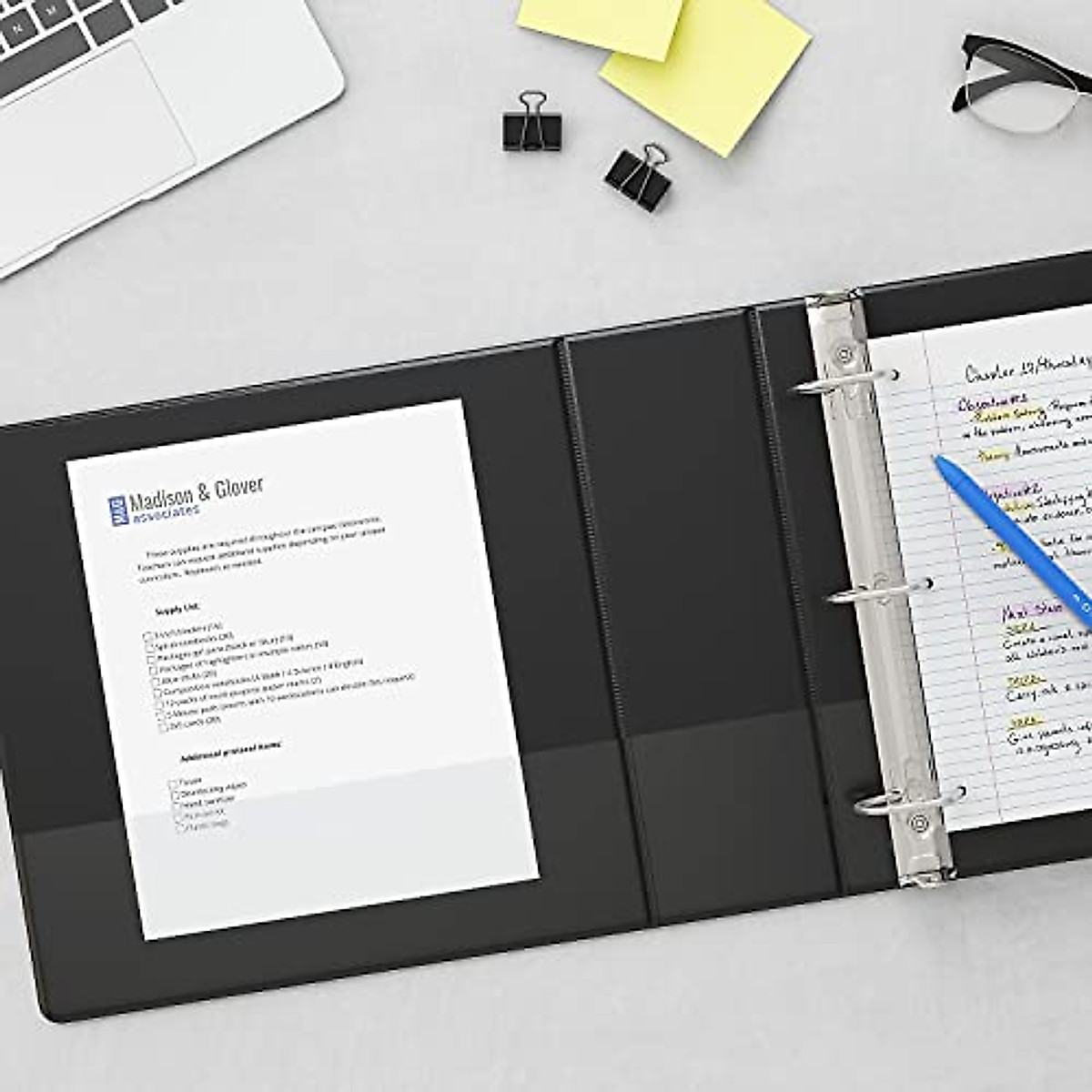 Staples 2661500 Standard 1.5-Inch 3-Ring View Binders Black 12/Carton (26437Ct)