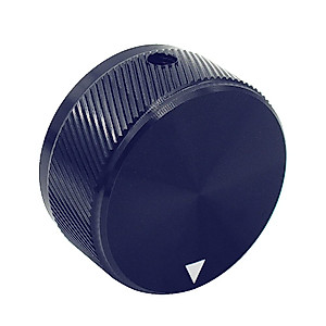 mxuteuk Black Guitar Knob Aluminum Alloy Potentiometer Control Knob Volume Audio Electric Guitar Bass Knob Screw Type 34 x 17mm (d*h) KNOB-06-34BK