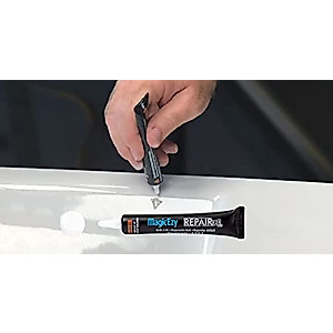 MagicEzy Bath & Sink RepairEzy - (White) - Porcelain Bath Repair Kit - Easy Bathtub Chip Repair - Enamel Sink Chip Repair - Fiberglass Shower Repair -Bathroom Crack Filler