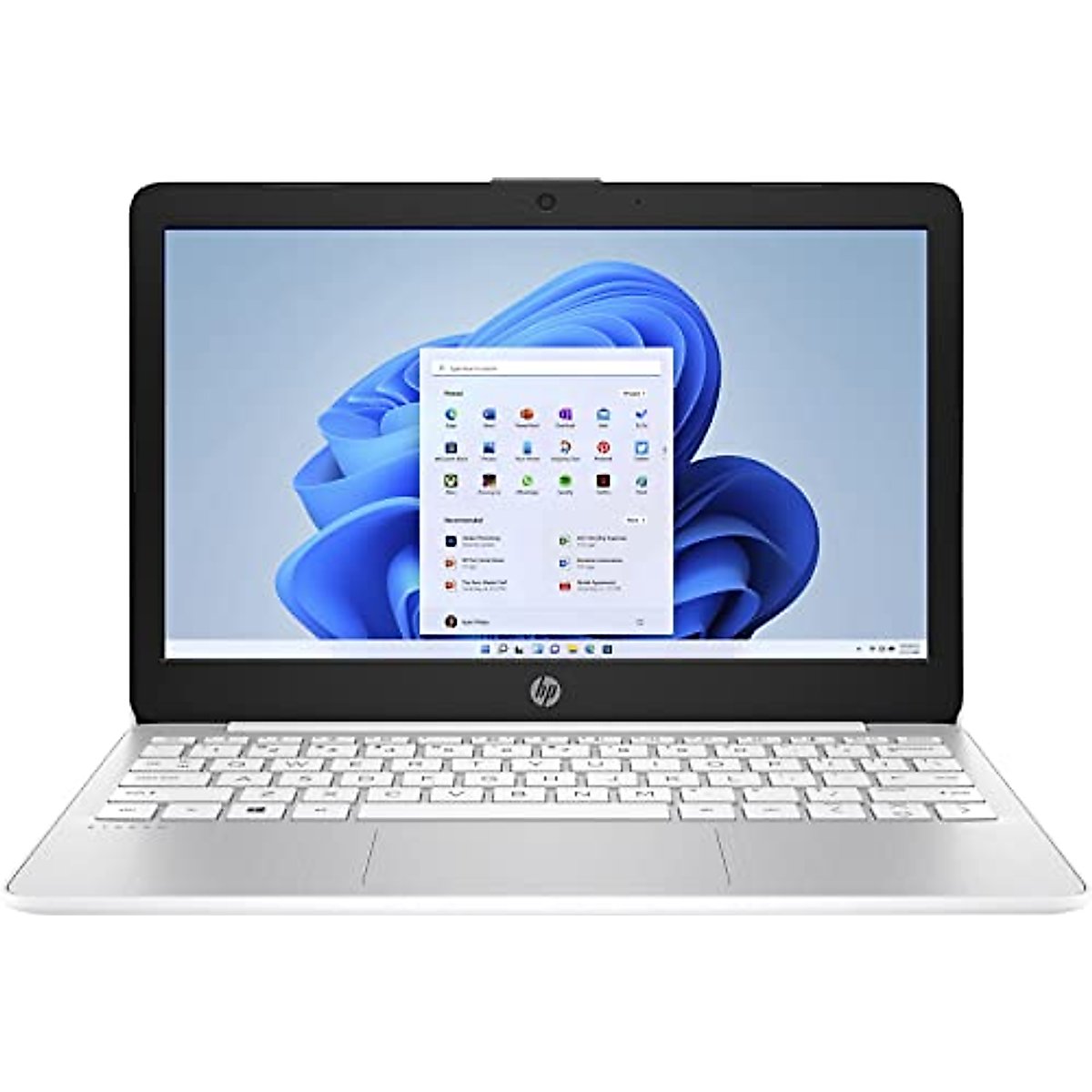 HP 2022 Stream 11.6 inch Laptop, Intel Celeron N4020 Dual-Core Processor, 4GB DDR4 Memory,128GB Storage(64GB eMMC+64GB Card),WiFi,Webcam,Bluetooth,1-Year Microsoft 365, Snow White | NoCo Bundle