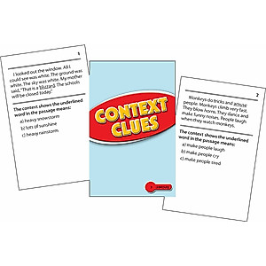 Edupress Reading Comprehension Practice Cards, Context Clues, Red Level (EP63071)