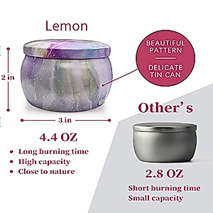 Scented Candles Gift Set for Women: 4.4 Oz Pack of 4 Soy Wax Aromatherapy Candle with Strongly Fragrance Essential Oils for Stress Relief or Christmas Birthday Mother's Day