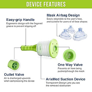 Choking Rescue Device for Kids and Adults, Anti Choking Device, Arixmed Portable Choking Rescue Device, First Aid Choking Device - Home Kit