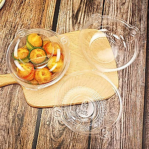 Set of 100 Clear Plastic Single Individual Cupcake Boxes,Muffin Dome Holders Cases Boxes Cups Pods,Clamshell Container Cupcake Holders,Great for Parties or Cake/Muffin Sales…