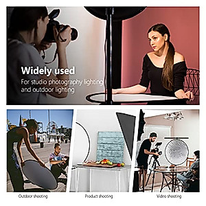NEEWER 32 Inch/80 Centimeter Light Reflector Light Diffuser 5 in 1 Collapsible Multi Disc with Bag - Translucent, Silver, Gold, White, and Black for Studio Photography Lighting and Outdoor Lighting