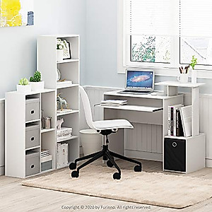 Furinno Luder Bookcase / Book / Storage , 5-Cube, White