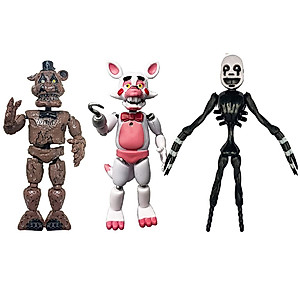 LUNK 6 Pcs Five Night Game Articulated Action Figure Toys, Collectible Figure Dolls,Toys Gifts for All Kids, Cake Topper Decorations 5.5 inch