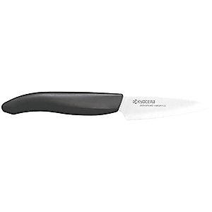 Kyocera Ceramic 3" Paring Knife w/ Sugarcane Sourced Material Handle, Black,White
