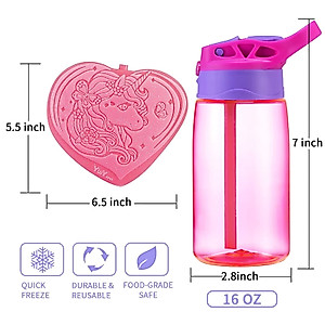 BDBKYWY Exclusive 3D Unicorn Lunch Box for Girls Insulated Lunch Bag Reusable Bento Box Toddler Lunch Box Kids for Picnics, Outdoor Activities, Back to School Supplies Meal Tote Kit for Girls Age 6-12