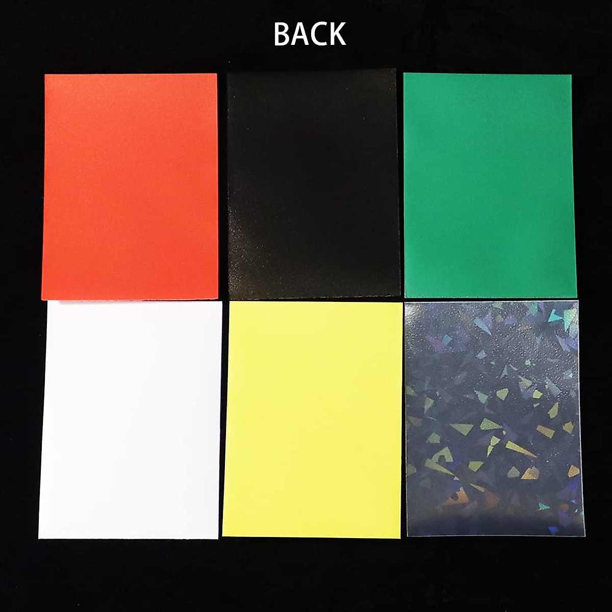 50PCS Premium GEM Laser Outer Matte Photo Holographic Card Sleeves Holo Card Cover Standard Size Shiny Foil Trading Card Sleeve Kpop Cartas Protector 66x91mm Suit Binders (White)