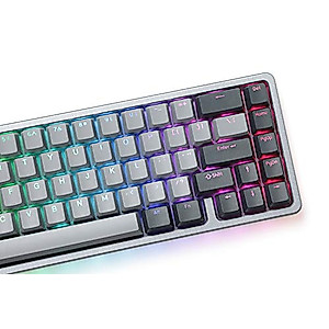 DROP ALT High-Profile Mechanical Keyboard — 65% (67 Key) Gaming Keyboard, Hot-Swap Switches, Programmable Macros, Backlit RGB LED, USB-C, Doubleshot PBT, Aluminum Frame (Kaihua Speed Silver, Gray)