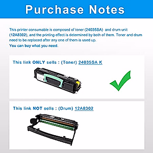 LCL Compatible Toner Cartridge Replacement for Lexmark 24035SA 24015SA 34035HA E230 E330 E330N E330TN E332 E332N E332TN E340 E342N E342TN E230 E232 (1-Pack Black)