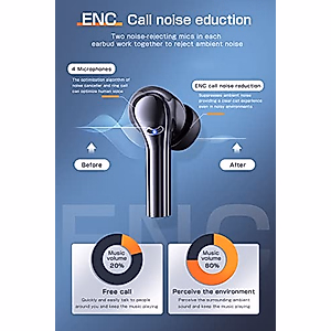 INSBES Wireless Earbuds Bluetooth 5.3 Headphones Touch Control with Wireless Charging Case IPX7 Waterproof Stereo Ear Buds in-Ear Built-in Mic Bluetooth Earbuds