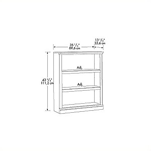 Pemberly Row 3 Shelf Bookcase in Oiled Oak