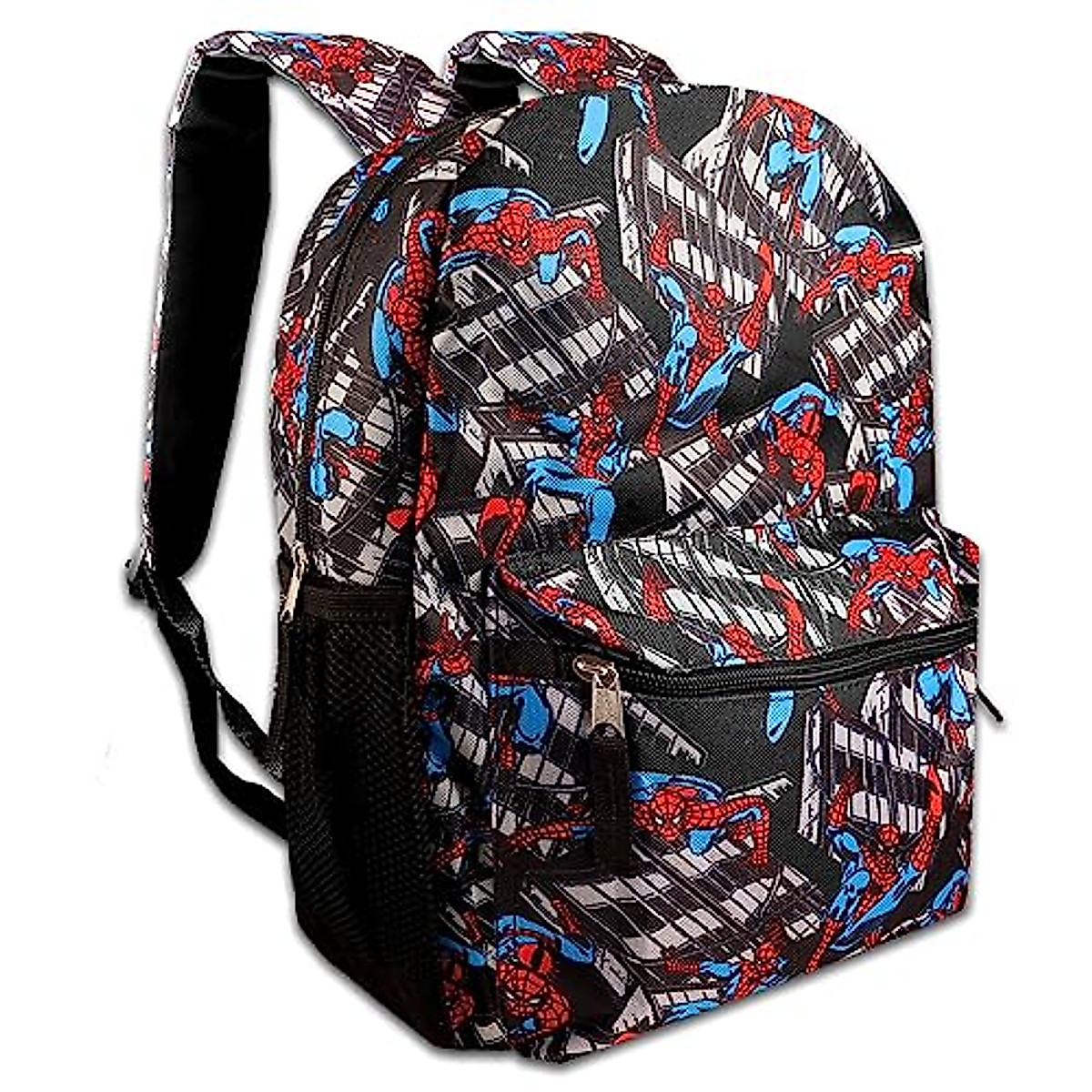Marvel Spiderman Backpack Set - 10+ pc Spiderman School Bundle with Backpack, Pencil Bag, More (Marvel Spiderman School Supplies)