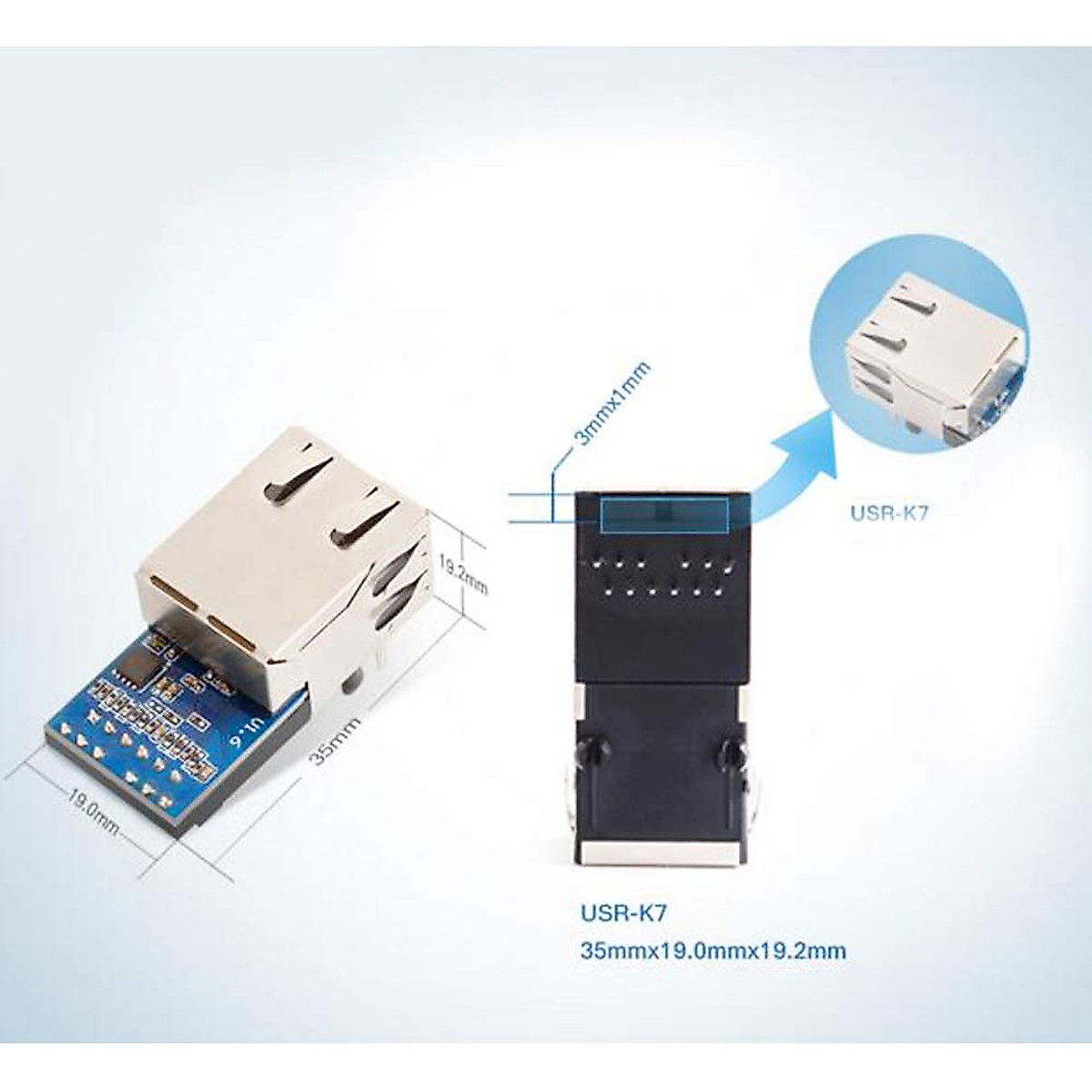 Serial to Ethernet Module Network Port TTL Small Volume Communication Server USR-K7