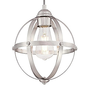 Westinghouse Lighting 6362000 Stella Mira One-Light Indoor Mini Pendant, Brushed Nickel Finish