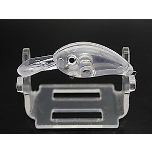 10PCS Unpainted Lure Blanks 4.89g 6.2cm with Free 5mm Eye Crankbait Simulation Blank Body Clear Hard Baits Trout Salmon Minnow Lure Popper Lures Topwater Freshwater 8420