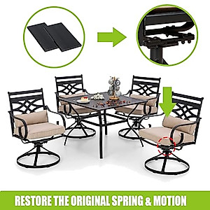 Lumpro Spring Plate Replacement Parts Fiberglass Rocking Plate for Patio Furniture Swivel Rocker Lawn Rocking Chair Repair 5'' x 2.5'' x 0.25'' (10 Pack)