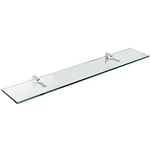 Spancraft Glass Cardinal Glass Shelf, Chrome, 8 x 42