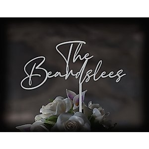 Personalized Rustic Mr&Mrs Cursive Cake topper, Custom Calligraphy wording Cake topper