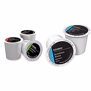 Amazon Brand - 100 Ct. Solimo Variety Pack Medium and Dark Roast Coffee Pods & 100 Ct. Solimo Light Roast Coffee Pods, Breakfast Blend, Compatible with Keurig 2.0 K-Cup Brewers