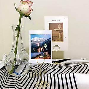 Tentop 20Pcs Place Card Holders Table Number Stand Table Name Cardholder, Photo Holder Sign Stands Display Wedding Decoration Centerpieces for Table, Menu Memo ClipsGold, HMTCH20GL