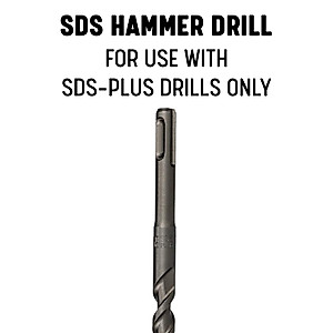 Drill America - SDSSET 5 Piece SDS-Plus Masonry Hammer Drill Bit Set (1/4" - 1/2"), SDS Series