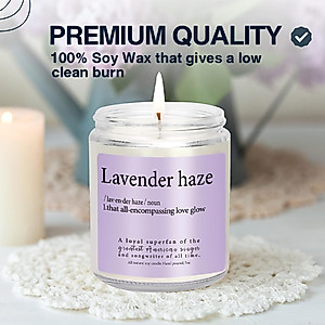 ForGreetMe TS Lavender Scented Candle, Music Lovers Gifts for Fans, Perfect TS Gifts for Women and Music Merch Singer Fans with Definition of TS, Best Birthday Gifts for Women