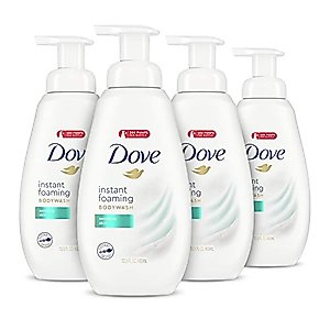 Dove Instant Foaming Body Wash for Softer and Smoother Skin Sensitive Skin Effectively Washes Away Bacteria While Nourishing Your Skin 13.5 oz Pack of 4