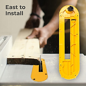 TonGass Dado Throat Plate Compatible with DeWalt 10" Portable Table Saw (DWE7490 DWE7491 DWE7491RS DWE7492) - Made from Impact-Resistant PC/PBT Blend Material