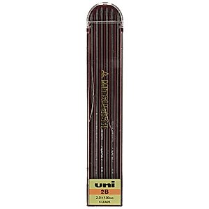uni Drop Holder Type Pencil Lead, 2.0mm, 2B (ULN2B)