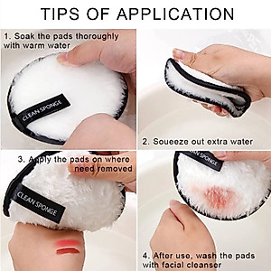 3 Pcs Reusable Makeup Remover Pads with Holder.Misforu Extra Large 5"Makeup Eraser Cloth Reusable Face Pads Eye Makeup Remover Pads for Face Eye Lip Washable Face Clean…